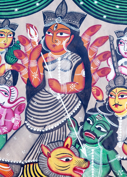 Patachitra Maa Durga Painting – Bari Kothi